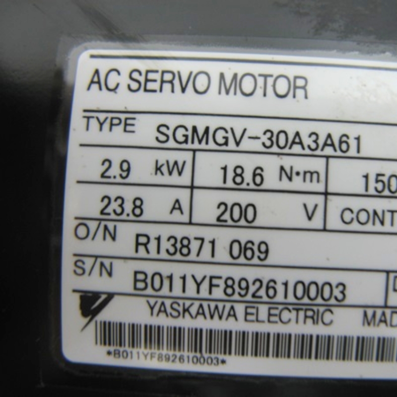 Yaskawa SGMGV-30A3A61 Sigma-5 AC Servo Motor - GoldRayline