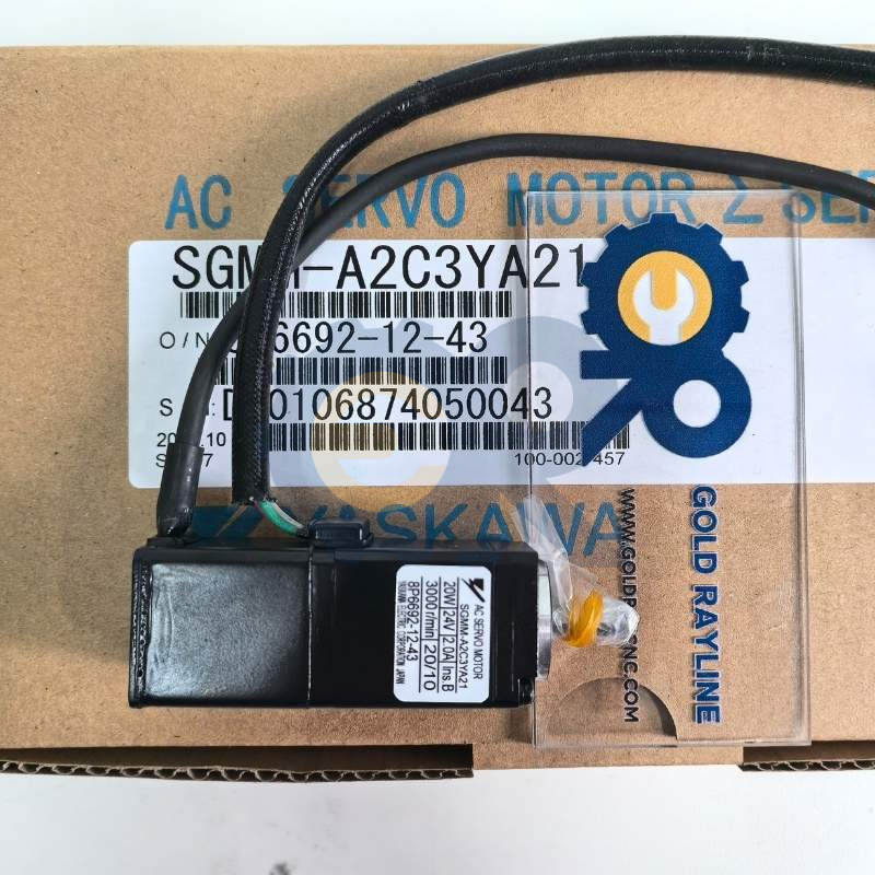 Yaskawa SGMM-A2C3YA21 Sigma-II Micromotor AC Servo Motor - GoldRayline