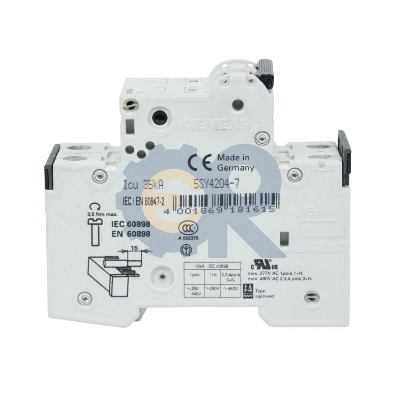 Siemens 5SY4204-7 SENTRON 5SY Miniature Circuit Breaker - GoldRayline