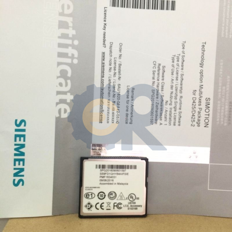 Tarjeta Compact Flash Siemens 6AU1400-2PA23-0AA0 SIMOTION D4x5-2 ...