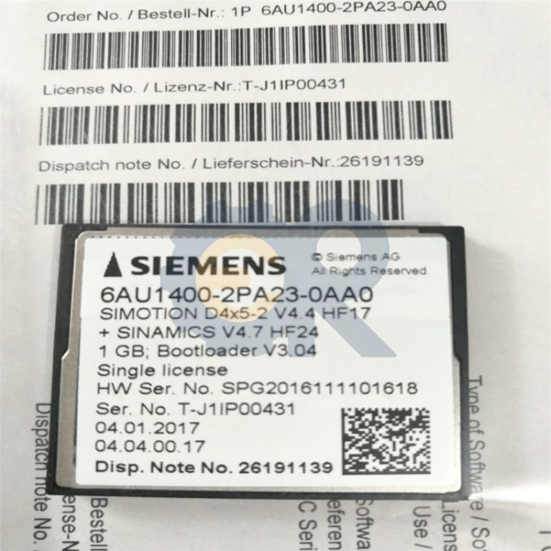 Tarjeta Compact Flash Siemens 6AU1400-2PA23-0AA0 SIMOTION D4x5-2 ...