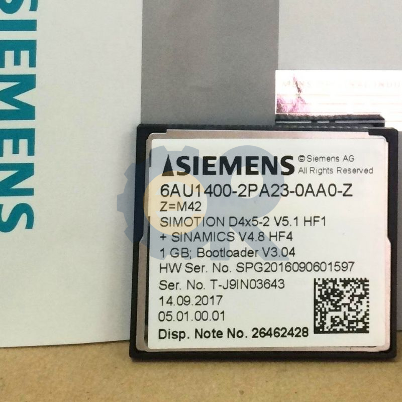 Tarjeta Compact Flash Siemens 6AU1400-2PA23-0AA0 SIMOTION D4x5-2 ...