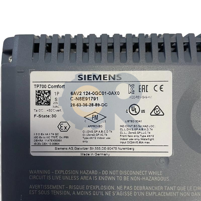 Siemens 6AV2124-0GC01-0AX0 SIMATIC HMI TP700 Comfort Touch Panel ...