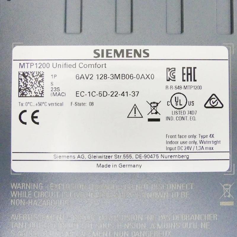 Siemens 6AV2128-3MB06-0AX0 SIMATIC HMI KP8 Comfort Key Panel - GoldRayline